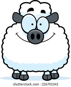 Cartoon Illustration Lamb Smiling Stock Vector (Royalty Free) 226701541 ...