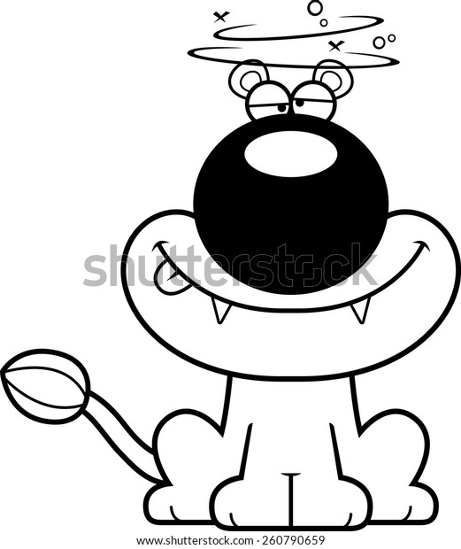 Cartoon Illustration Lioness Looking Drunk Stock Vector Royalty Free 260790659 Shutterstock