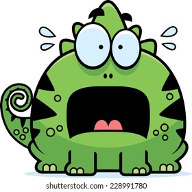Cartoon Illustration Frog Looking Scared: เวกเตอร์สต็อก (ปลอดค่า ...