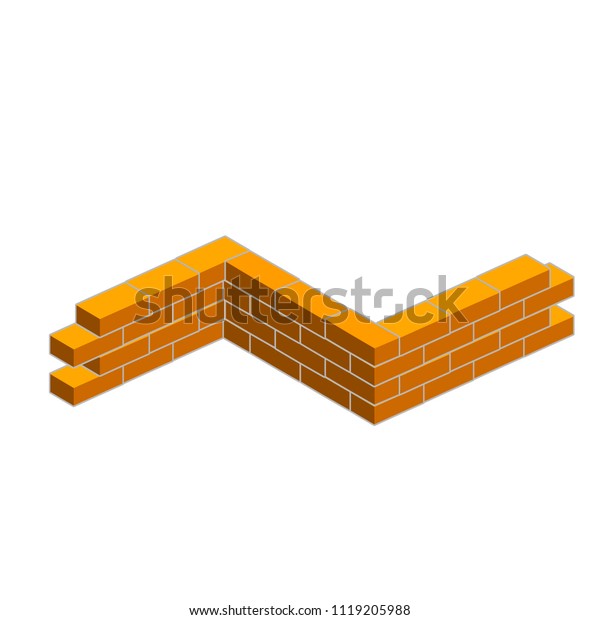 Cartoon Illustration Low Brick Wall Building Stock Vector (Royalty Free ...