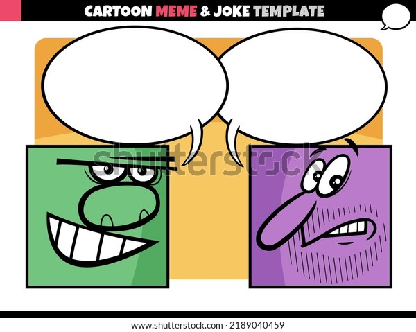 Cartoon Illustration Meme Template Empty Comic: เวกเตอร์สต็อก (ปลอดค่า ...