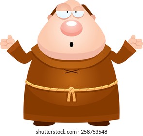 Cartoon Illustration Monk Waving Stock Vector (Royalty Free) 258752789 ...