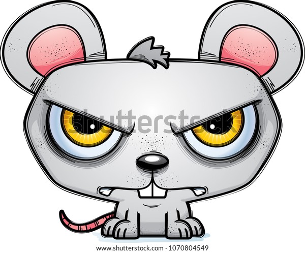 Cartoon Illustration Mouse Looking Mad Stock Vector (Royalty Free ...