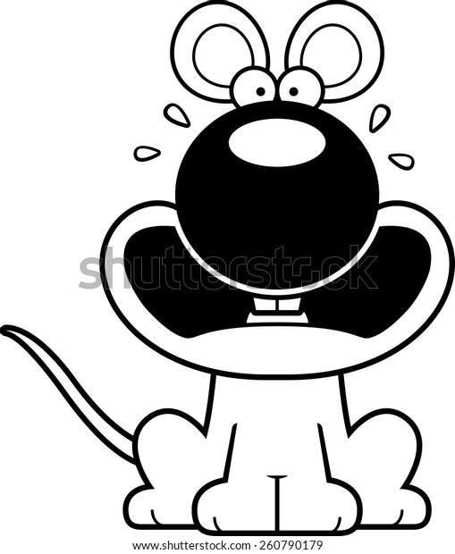 Cartoon Illustration Mouse Looking Scared: เวกเตอร์สต็อก (ปลอดค่า ...