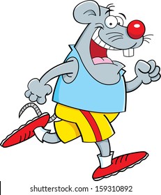Cartoon Illustration Mouse Running Stock Vector (Royalty Free ...
