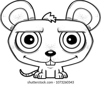 Cartoon Illustration Mouse Looking Terrified Stock Vector (Royalty Free ...