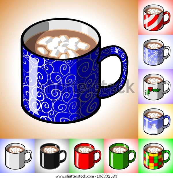 Cartoon Illustration Mug Hot Cocoa Mini Stock Vector (Royalty Free ...