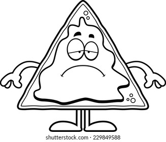 Cartoon Illustration Nacho Chip Looking Angry Stock Vector (Royalty ...