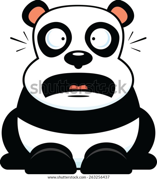 Cartoon Illustration Panda Worried Expression Stock Vector (Royalty ...