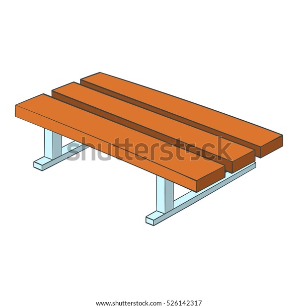 Cartoon Illustration Park Bench Vector Icon Stock Vector (Royalty Free ...