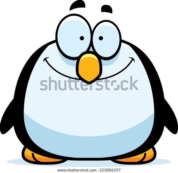 Cartoon Illustration Penguin Smiling Stock Vector (Royalty Free ...