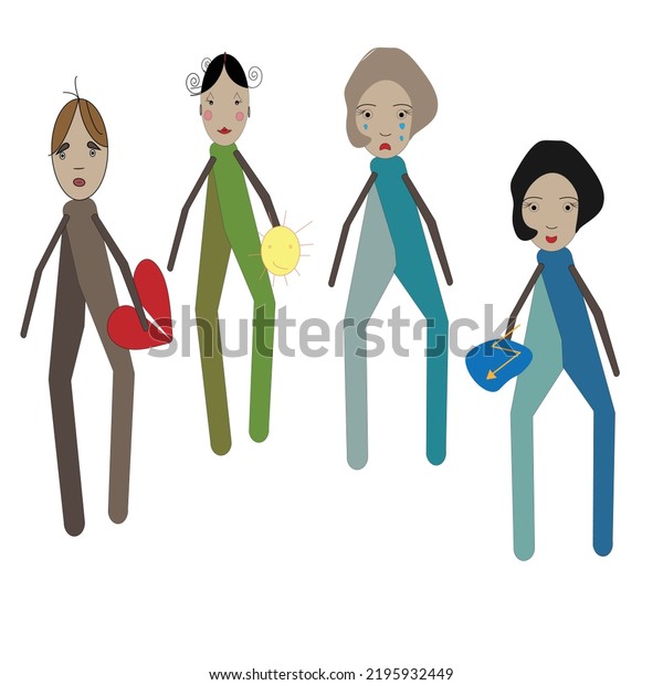 Cartoon Illustration People Vector Illustration Drawing Stock Vector ...