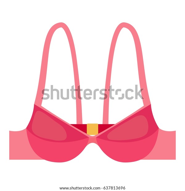 Cartoon Illustration Pink Bra Vector Icon Stock Vector (Royalty Free ...