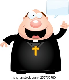 Cartoon Illustration Priest Talking Stock Vector (Royalty Free ...