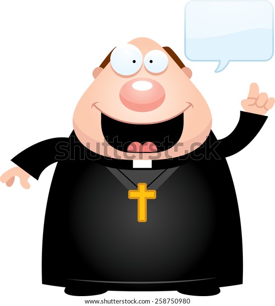 Cartoon Illustration Priest Talking Stock Vector (Royalty Free ...
