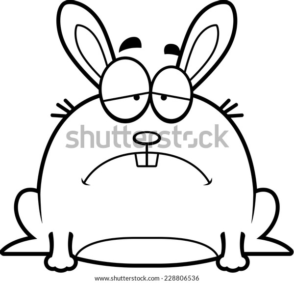Cartoon Illustration Rabbit Looking Depressed Stock Vector (Royalty ...