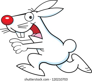Cartoon Illustration Rabbit Running Stock Vector (Royalty Free ...