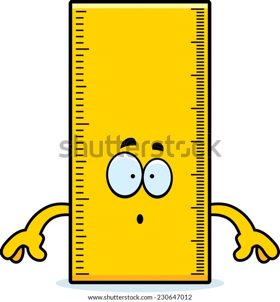 Cartoon Illustration Ruler Looking Surprised Stock Vector (Royalty Free ...
