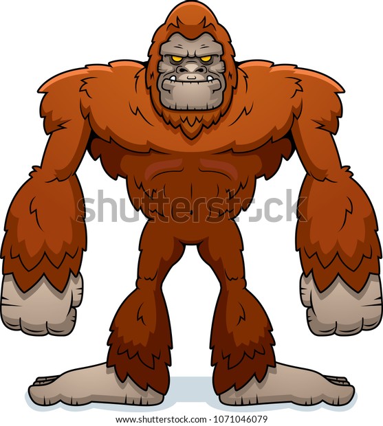 Cartoon Illustration Sasquatch Standing Stock Vector (Royalty Free ...