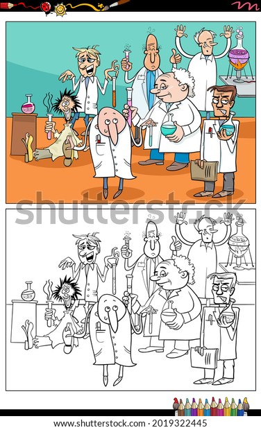 Cartoon Illustration Scientists Inventors Comic Characters Stock Vector ...