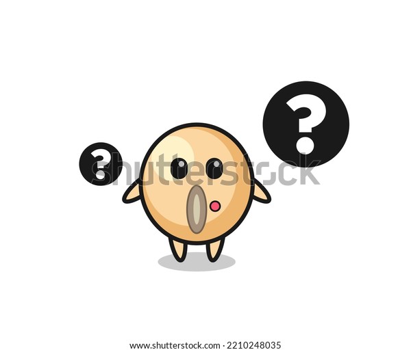 Cartoon Illustration Soy Bean Question Mark Stock Vector (Royalty Free ...