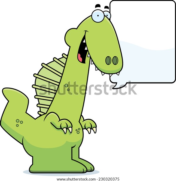 Cartoon Illustration Spinosaurus Dinosaur Talking Stock Vector (Royalty ...