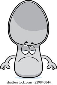 Cartoon Illustration Spoon Looking Sad Stock Vector (Royalty Free ...
