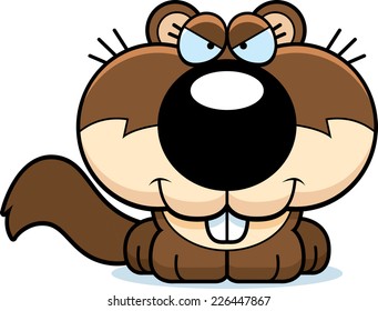 Cartoon Illustration Squirrel Sly Expression Stock Vector (Royalty Free ...