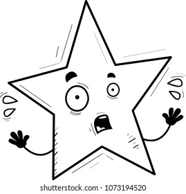 Cartoon Illustration Star Looking Scared Stock Vector (Royalty Free ...