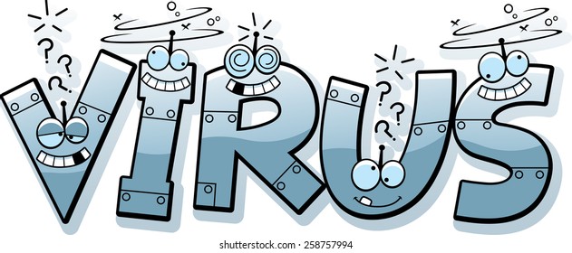 Cartoon Illustration Text Bugs Robot Theme: vector de stock (libre de ...