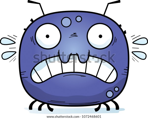 Cartoon Illustration Tick Looking Scared Stock Vector (Royalty Free ...