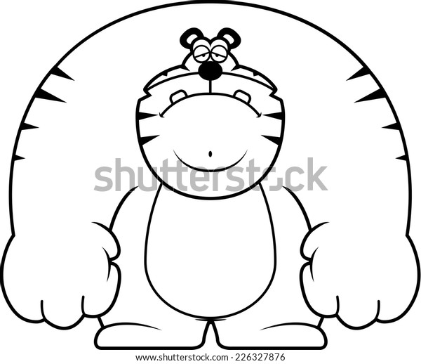 Cartoon Illustration Tiger Looking Sad Stock Vector (Royalty Free ...