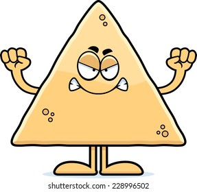 Cartoon Illustration Nacho Chip Looking Angry: เวกเตอร์สต็อก (ปลอดค่า ...