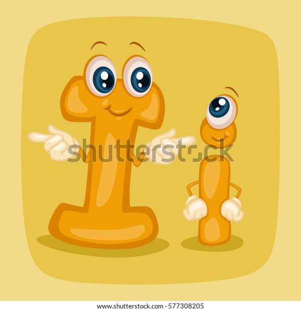 Cartoon Illustration Uppercase Lowercase Letter Illustrated Stock ...