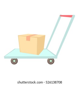 Cartoon Illustration Warehouse Trolley Vector Icon Stock Vector ...