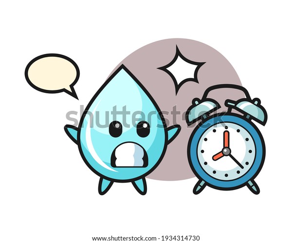 Cartoon Illustration Water Drop Surprised Giant Stock Vector (Royalty ...