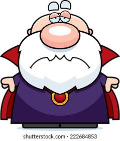Cartoon Illustration Wizard Looking Sad Stock Vector (Royalty Free ...