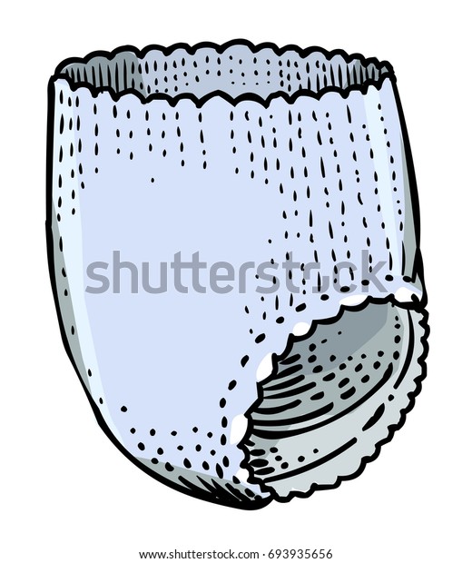 Cartoon Image Diaper Nappy Symbol Artistic Stock Vector (Royalty Free ...