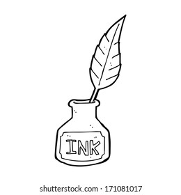 Cartoon Ink Bottle Stock Vector (Royalty Free) 171081017 | Shutterstock