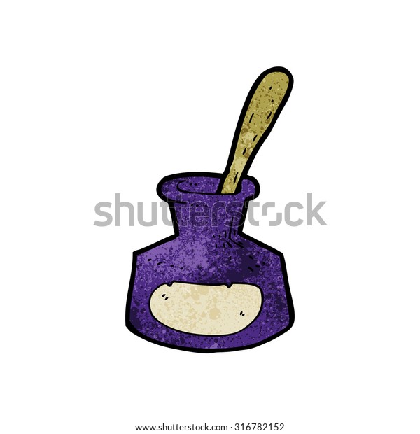 Cartoon Ink Pot Stock Vector (Royalty Free) 316782152 | Shutterstock
