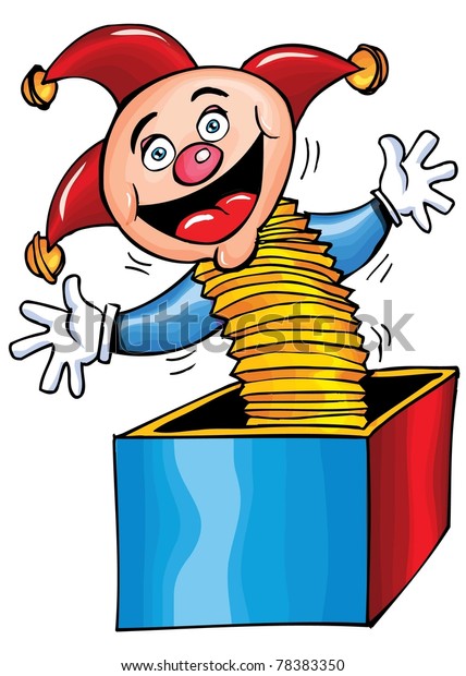 Cartoon Jack Box Isolated On White Stock Vector (Royalty Free) 78383350