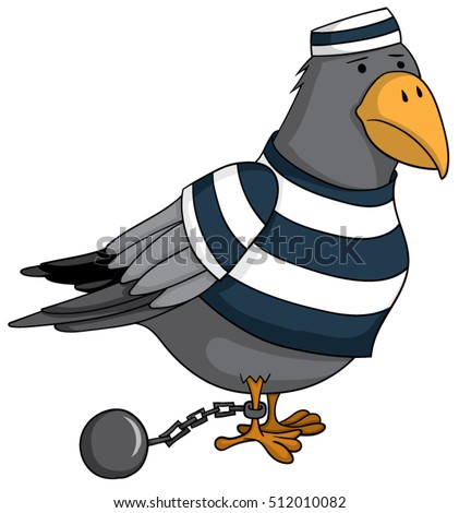 Cartoon Jail Bird Stock Vector (Royalty Free) 512010082 - Shutterstock