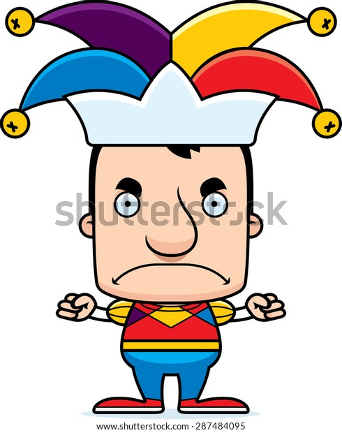 Cartoon Jester Man Looking Angry Stock Vector (Royalty Free) 287484095 ...