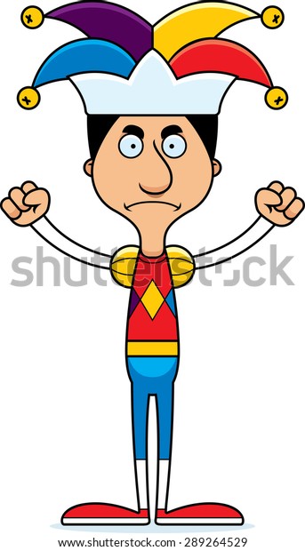Cartoon Jester Man Looking Angry Stock Vector (Royalty Free) 289264529 ...