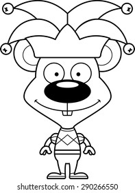 Cartoon Jester Mouse Smiling Stock Vector (Royalty Free) 290266550 ...