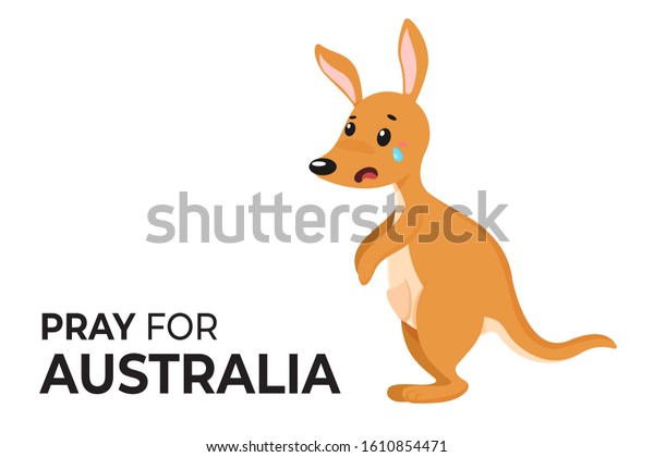 Cartoon Kangaroo Mother Crying Because Fear Stock Vector (Royalty Free ...