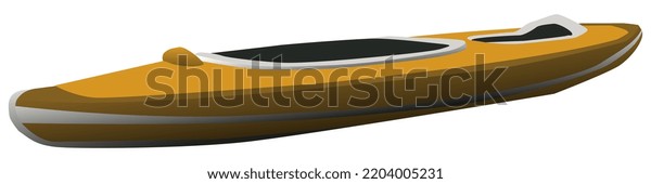 Cartoon Kayak Side View Isolated On Stock Vector (Royalty Free ...