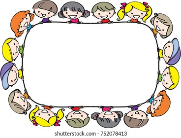Cartoon Kids Background Stock Vector (Royalty Free) 752078413 ...