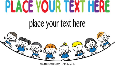Cartoon Kids Border Stock Vector (Royalty Free) 711175342 | Shutterstock