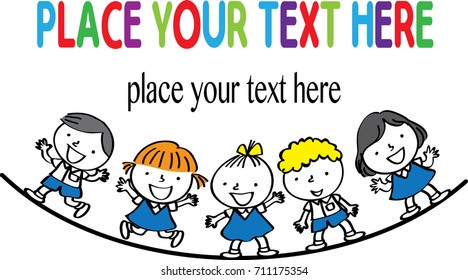 Cartoon Kids Border Stock Vector (Royalty Free) 711175354 | Shutterstock